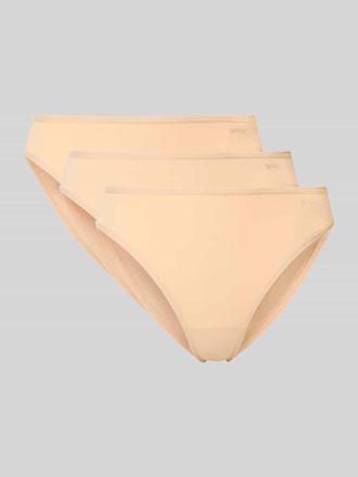 Skiny Slips aus Baumwoll-Mix mit Logo-Print im 3er-Pack