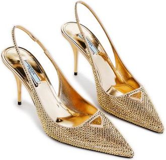 Prada Sling-back &agrave; strass