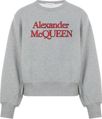 Alexander McQueen Sweatshirt ample avec logo en coton