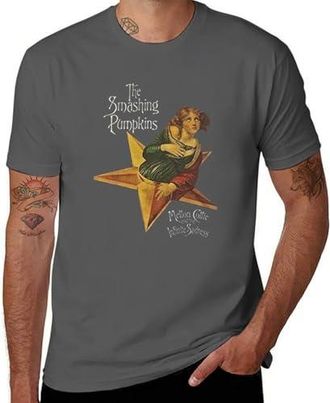 Generic Smashing|Pumpkins-Mellon Collie, T-shirt pour homme, Style gris fonc&eacute;, M