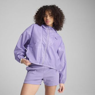 Puma Coupe-vent oversize WARDROBE ESS Femme, V&ecirc;tements, Violet, S