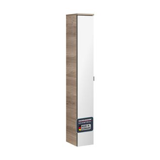 Fackelmann Hochschrank Luxor mit Spiegel/Badschrank mit Soft-Close/Ma&szlig;e (B x H x T): ca. 20,5 x 139,5 x 26,5 cm/Schrank f&uuml;rs Bad mit 1 Spiegelt&uuml;r/T&uuml;ranschlag Lin