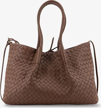 Bottega Veneta Pinacoteca leather handbag with Intrecciato motif - BOTTEGA VENETA - gender_Woman