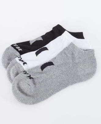 Hurley Herren 3pk Mens Low Cut Socks 3 St&uuml;ck, niedrig, Icon, Wei&szlig;/Mehrfarbig, 42