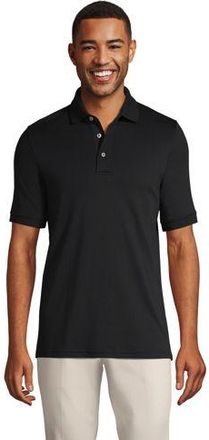 Lands End Supima Kurzarm-Polo, Classic Fit, Herren, Größe:44-46 regular, Schwarz, Baumwolle, by Lands End