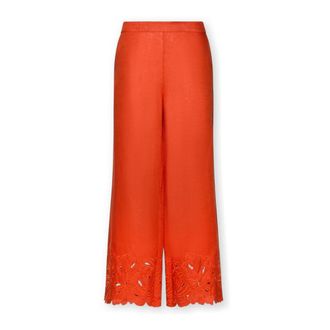 Elena Miro Damen, Hosen, Orange, 5XLGr&ouml;&szlig;e