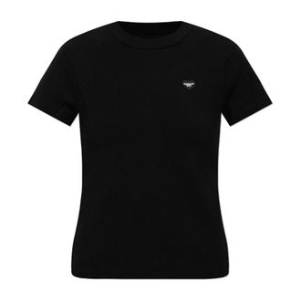 Carhartt Work in Progress T-Shirt mit kleinem Herz-Patch - - Tops - Damen - Schwarzk - S