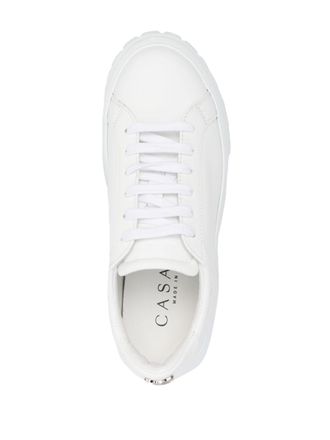 Casadei Leather Platform Sneaker - White