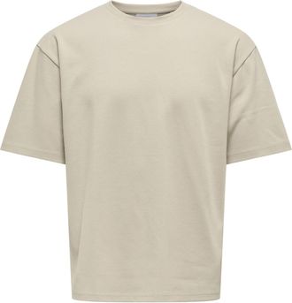 Only & Sons Herren ONSCASPIAN AUT SS Tee T-Shirt, Silver Lining, Medium