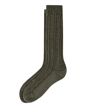 Lusana Trachtensocken mit Zopfmuster in