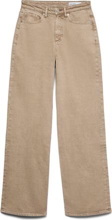 Vero Moda Womens Vmtessa Hr Straight Color Ga Noos Jeans, Silver Mink, 29/32