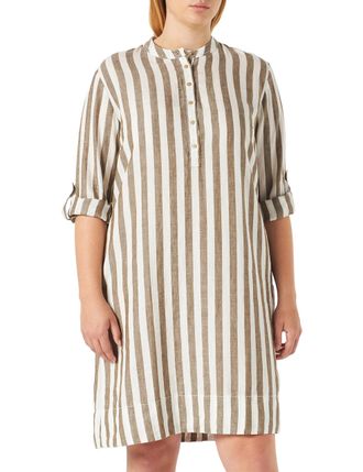 Camel Active Damen 391070/7S15 Lässiges Kleid, Military Olive White, M