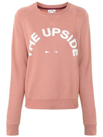 The Upside sweat &agrave; logo imprim&eacute; - Rose