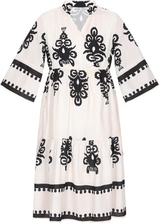 Faina Kleid Frauen beige,schwarz