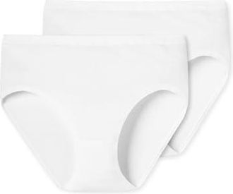 Schiesser Hüftslip 2er Pack Bikini, Blanc (100-Weiss), 46 (Taille Fabricant: 44 (XXL) (Lot de 4) Femme