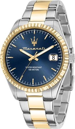 Maserati Homme, Accessoires, Multicolore, Taille: ONE Size Montre Chronographe Bicolore en Acier Inoxydable