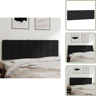 vidaXL The Living Store - Kopfteil-Kissen Schwarz 160 cm Samt - Samtkissen - Kopfteil Polster - Bettkissen - Schlafkomfort - R&uuml;ckenlehne
