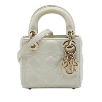 Dior Pre-owned Lady Dior Mini Bag - Femme - Pre-owned - Blanc - Taille: ONE Size