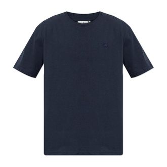 Etro T-Shirt mit Logo-Patch - - Tops - Herren - Blau - M