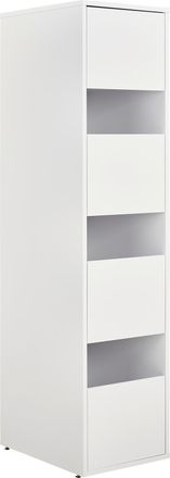 Xora Mehrzweckschrank, Wei&szlig;, Holzwerkstoff, 3 F&auml;cher, 50x210x67.5 cm, erweiterbar, Waschk&uuml;che, Mehrzweckschr&auml;nke