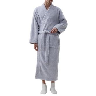 Generic Pyjama Homme Hiver Pyjama Polaire Homme Loose Imprim&eacute; Saison Froide Manches Longues avec Poches Tenue de D&eacute;tente pour la Maison ou en Voyage