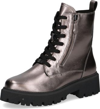 Caprice Damen Stiefeletten aus Leder Gefüttert, Beige (Taupe Metallic), 38 EU