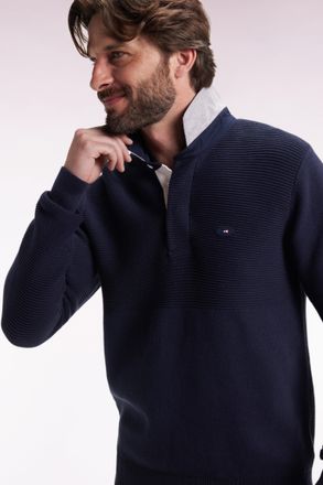 Eden Park Pull En Coton Marine