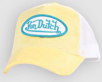 Von Dutch Velvet Trucker Cap yellow