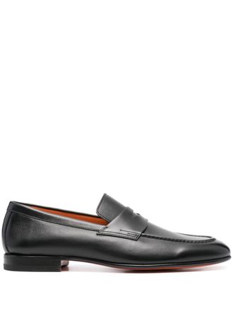 Santoni Penny-Loafer aus Leder - Schwarz