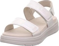 Legero Femme Sunwalker Sandale Plate, Argent métallisé Autres 9250, 39 EU