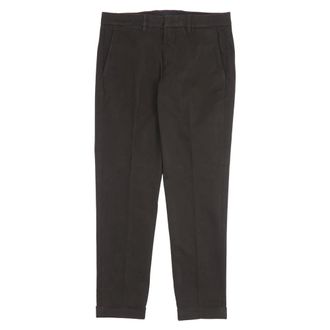 Fay Homme, Pantalons, Brun, Taille: W33 Pantalon Chino Slim Fit en Gabardine de Coton