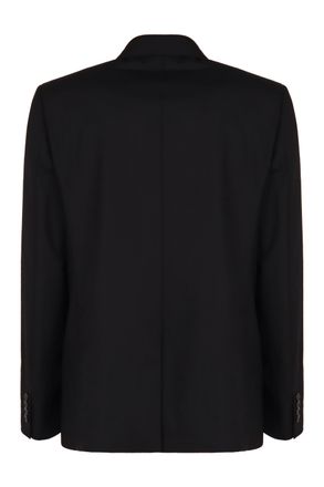Gucci Mens Double-Breasted Wool Jacket Black Suit & Dinner
