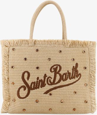 MC2 Saint Barth Vanity Straw raffia handbag with rhinestones - MC2 SAINT BARTH - gender_Woman
