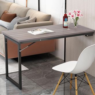 Generic Platzsparender Computertisch Schreibtisch Wandmontierter Klapptisch Schwebender Computertisch Ideal for Büro Heimbüro Arbeitszimmer Wohnzimmer(Gray,39