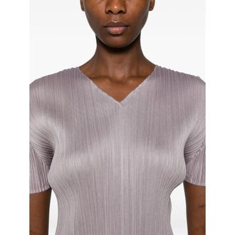 Issey Miyake Pleated Polyester Shirt - Gray