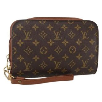 Louis Vuitton Sac pochette en toile Pre-owned - Femme - Pre-owned - Brun - Taille: ONE Size
