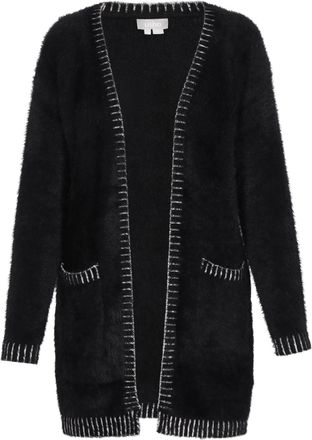 Usha Strickjacke Damen schwarz-wollwei&szlig;