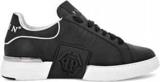 Philipp Plein Homme, Chaussures, Noir, Taille: 45 EU Hexagon Low Top Baskets
