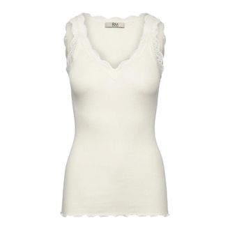 Rosemunde Femme, Tops, Beige, Taille: 40 FR Haut en Dentelle Ivoire avec Bord Bouclé