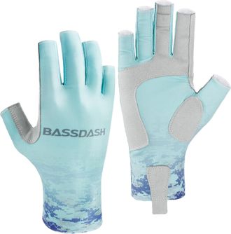 Bassdash ALTIMATE UPF 50+ Damen Angeln Handschuhe UV Sonnenschutz Fingerlos Für Kajak Fahren Paddeln Wandern Radfahren Fahren Training
