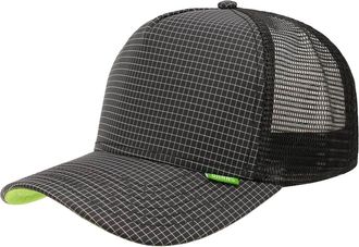 Djinns HFT Needlecheck II Black Snapback Cap Kappe Neu OSFA One Size Herren Men, Schwarz - schwarz, One Size