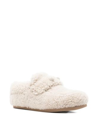 Fabiana Filippi Womens Shearling Button Loafers Aw25 W