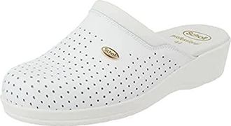 Scholl Clog Backguard, Zoccoli Sanitari Medicali, Donna, Bianco, 36 EU