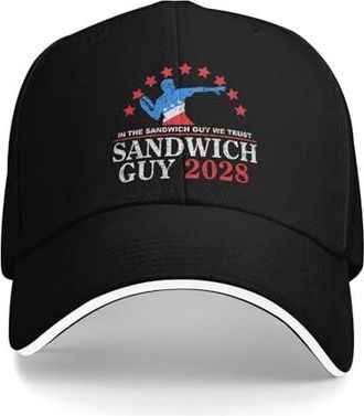 Generic Chapeau dHomme, Casquette de Baseball Sun Sandwich Guy de DC, Logo personnalis&eacute; Couple d&eacute;t&eacute;, Bonnet de Camionneur y2k Cadeau Hippie de Course Mignonne
