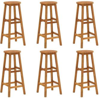 vidaXL Vidaxl - Tabourets de bar lot de 6 bois dacacia solide