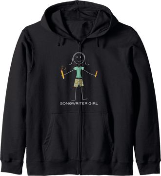 Whyitsme Design Lustige Frauen Songwriting, M&auml;dchen Musik Geschenk Kapuzenjacke