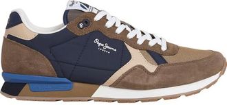 Pepe Jeans London Homme Brit Colors M Sneak, Brown Mink Beige, 46 EU