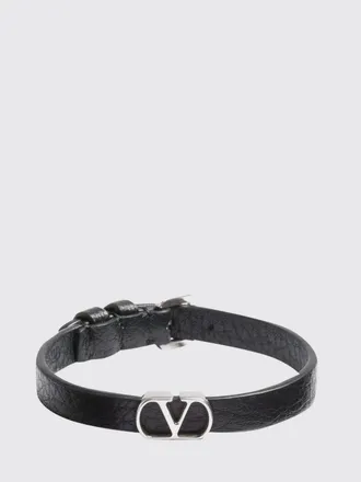 Valentino Garavani Bracelet VLogo Signature en cuir de veau lisse avec boucle