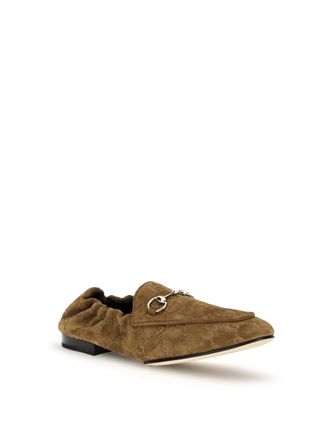 Gucci Womens Gg Suede Loafers Pepper Brown-P.brown Brown/p.brown