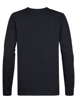 Petrol Industries Langarmshirt mit Rundhalsausschnitt, kleine Logopr&auml;gung